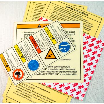 Warning label plastic safety sticker|custom warning label sticker