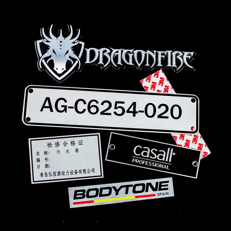 Custom printing metal labels|permanent adhesive logo nameplates self ...