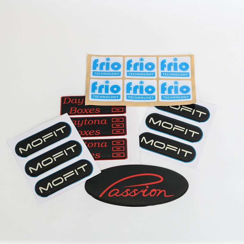 Custom clear epoxy resin label dome logo sticker|self adhesive 3D metal ...