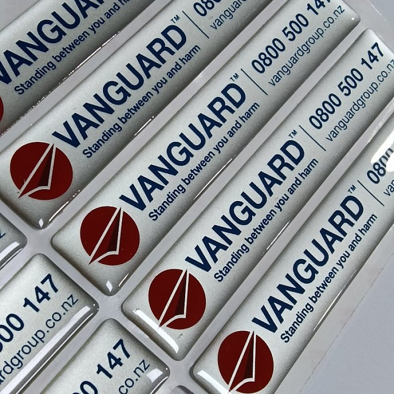 Custom transparent 3D dome epoxy trademark stickers custom rectangular ...