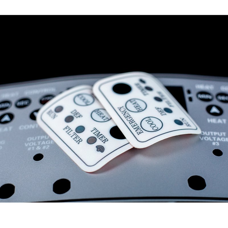 Custom waterproof polycarbonate label glossy surface logo touch panel ...