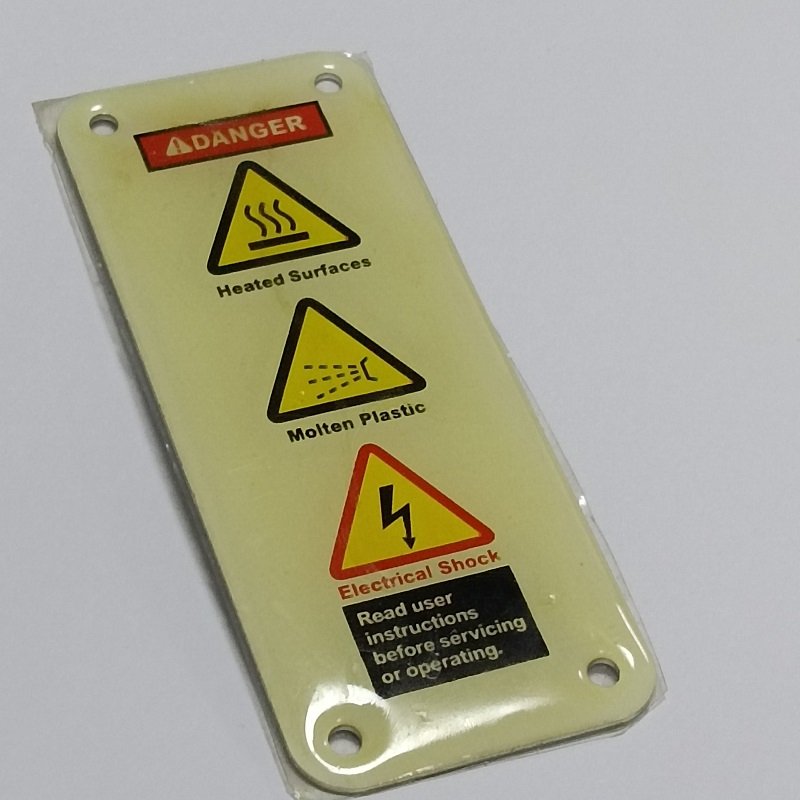 Haute Custom 3M self-adhesive gym safety warning label 3D bulge sticker