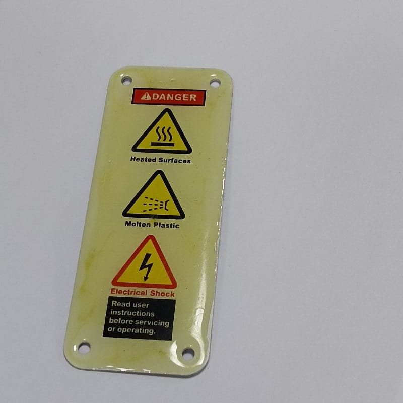 Haute Custom 3M self-adhesive gym safety warning label 3D bulge sticker