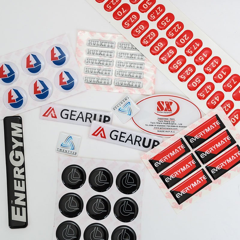 Custom plastic label custom 3D dome epoxy sticker clear epoxy resin sticker