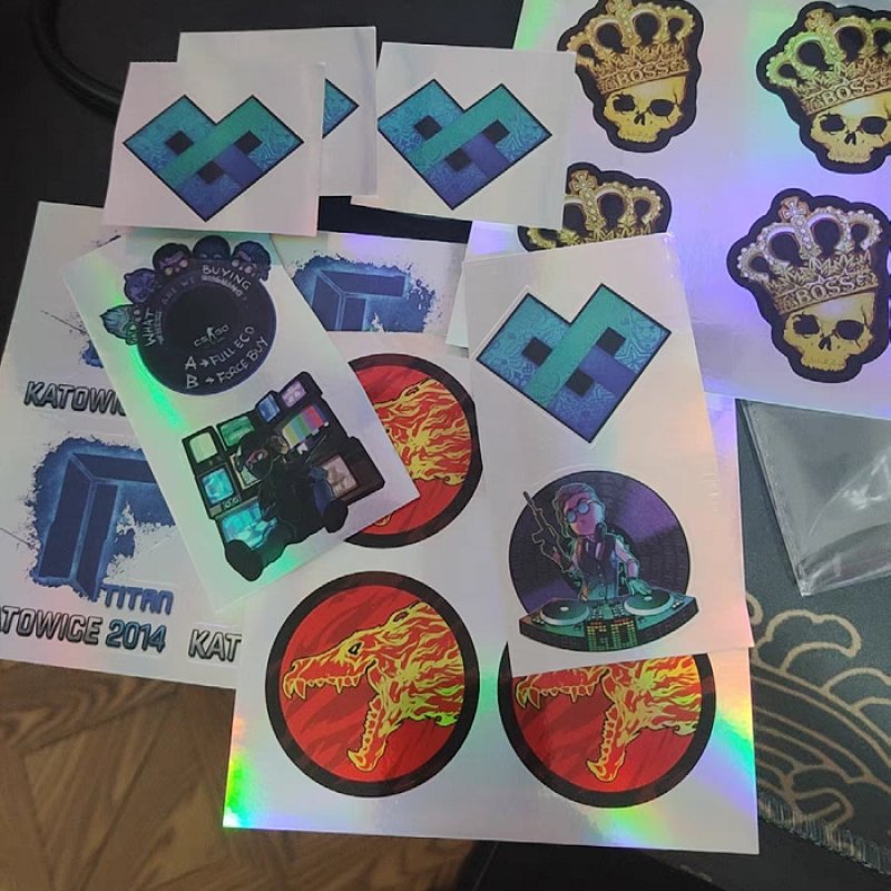 High quality 3M self adhesive holographic vinyl custom stickers