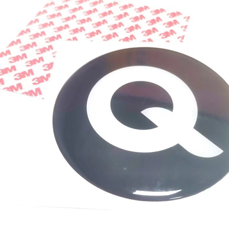 Custom 3M self-adhesive transparent 3D round epoxy resin plastic ...