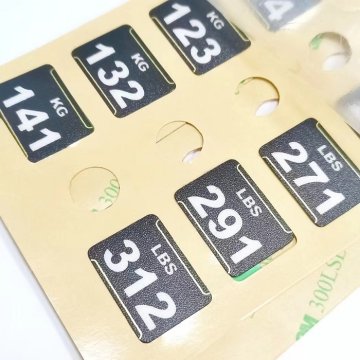 Custom waterproof frosted plastic PVC PP gym equipment sticker/stack ...