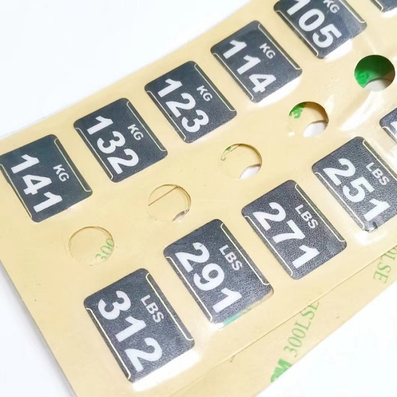 Custom waterproof frosted plastic PVC PP gym equipment sticker/stack ...